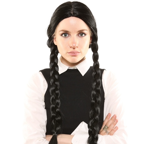 NL Wigs | Accessories | Wednesday Addams Character Deluxe Costume Wig ...
